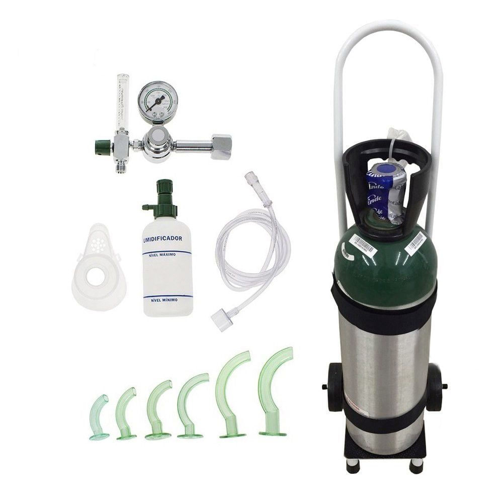 Centercor Hospitalar - Kit Oxigênio Portátil 10 Litros Alumínio com ...